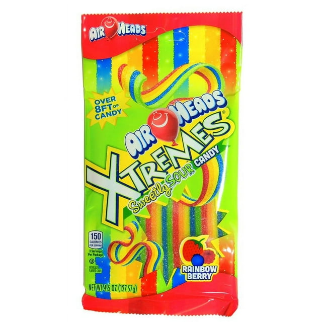 Airheads Xtreme Rainbow Berry Belts 12 Count - 4.5 oz - Walmart.com