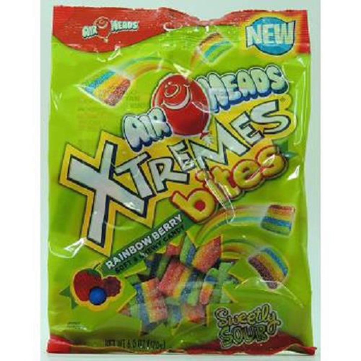 Airheads Xtreme, Rainbow Berry Bites, Count 12 (6 oz) - Sugar Candy ...