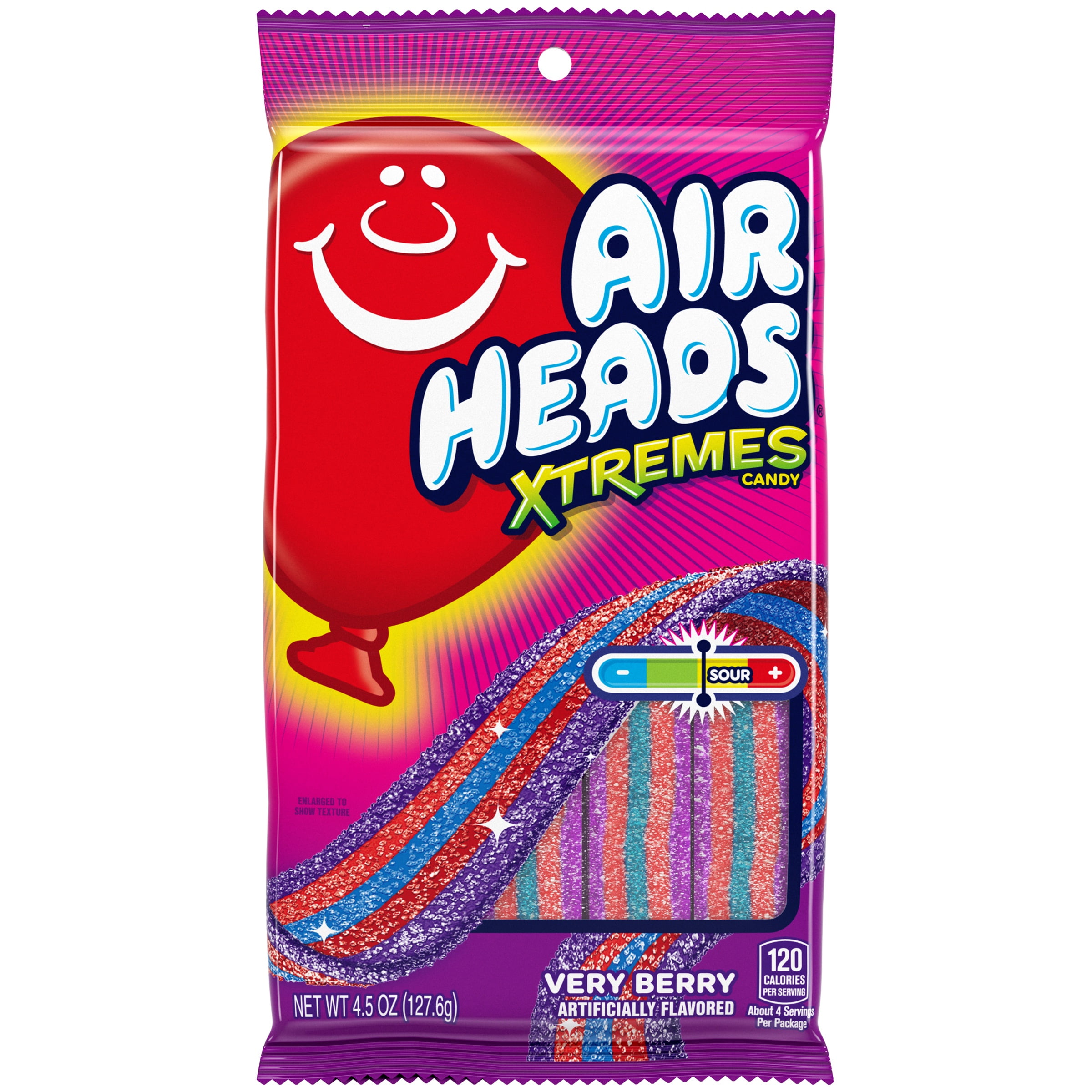 Airheads Xtremes Belts Candy, Very Berry, 4.5 oz Bag - Walmart.com