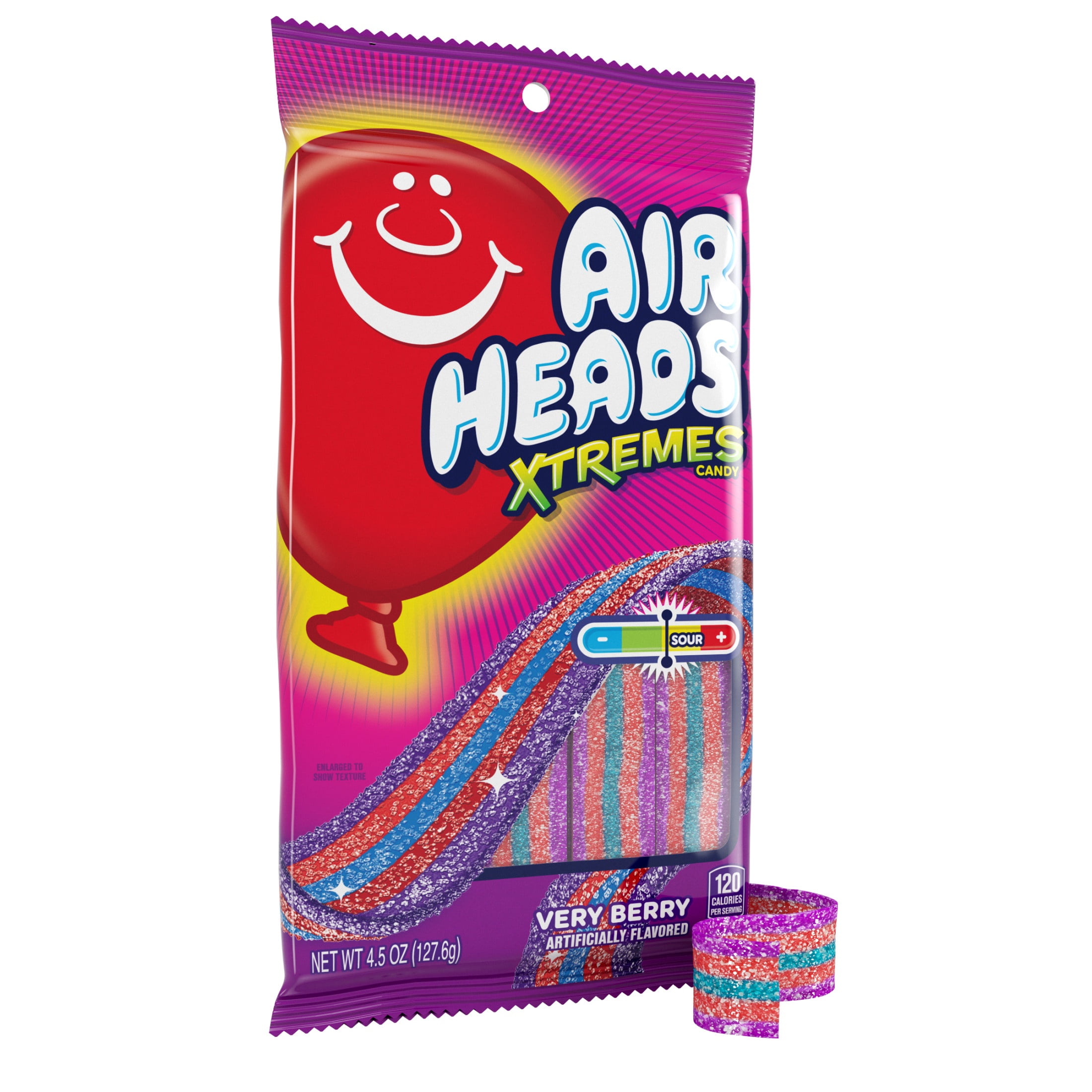 Airheads Xtremes Belts Candy, Very Berry, 4.5 oz Bag - Walmart.com