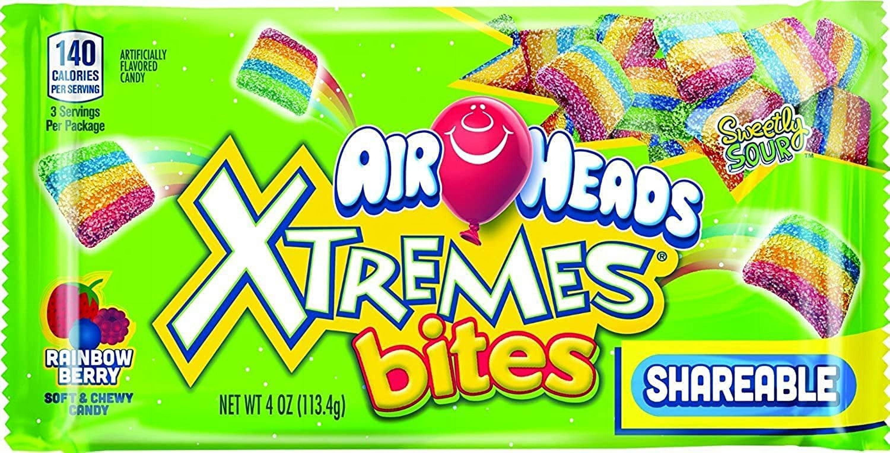 Airheads Xtremes Bites Sweetly Sour Candy Pack, Rainbow Berry, Non ...