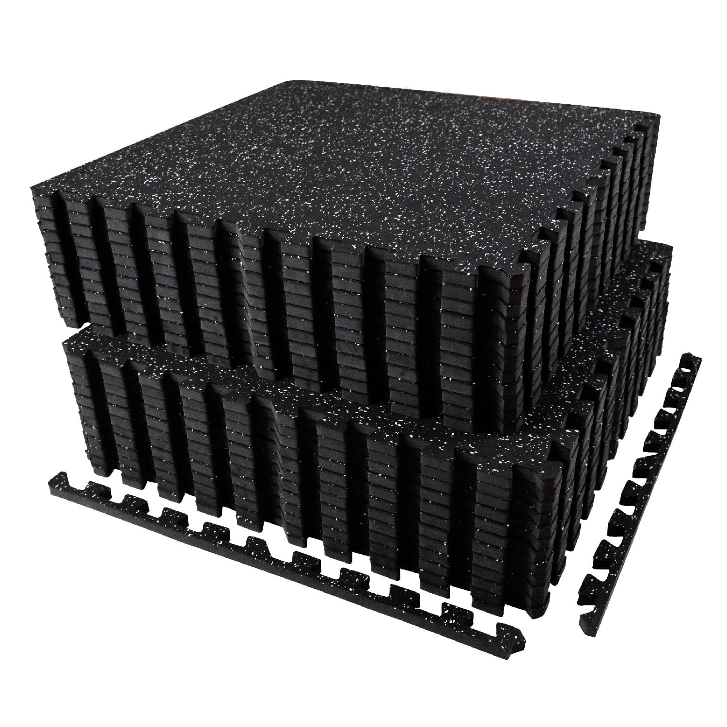 AIRHOP Gym Floor Mats 0.56" Thick 96 Sq ft 24pcs Rubber Top High ...