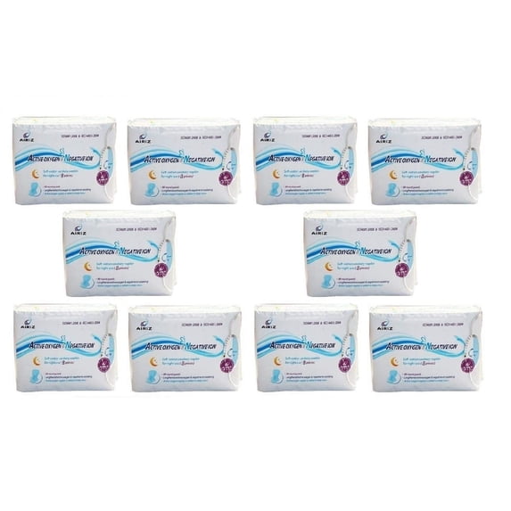 Airiz Active Oxygen & Negative Ion Relax Soft Cotton Sanitary Napkin ...