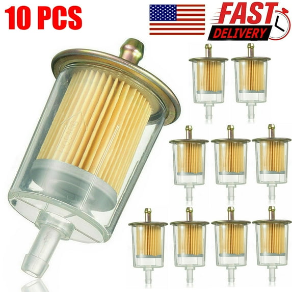 Airkoul 10pcs Motor Inline Gas Oil Fuel Filter Small Engine For 5/16 ...