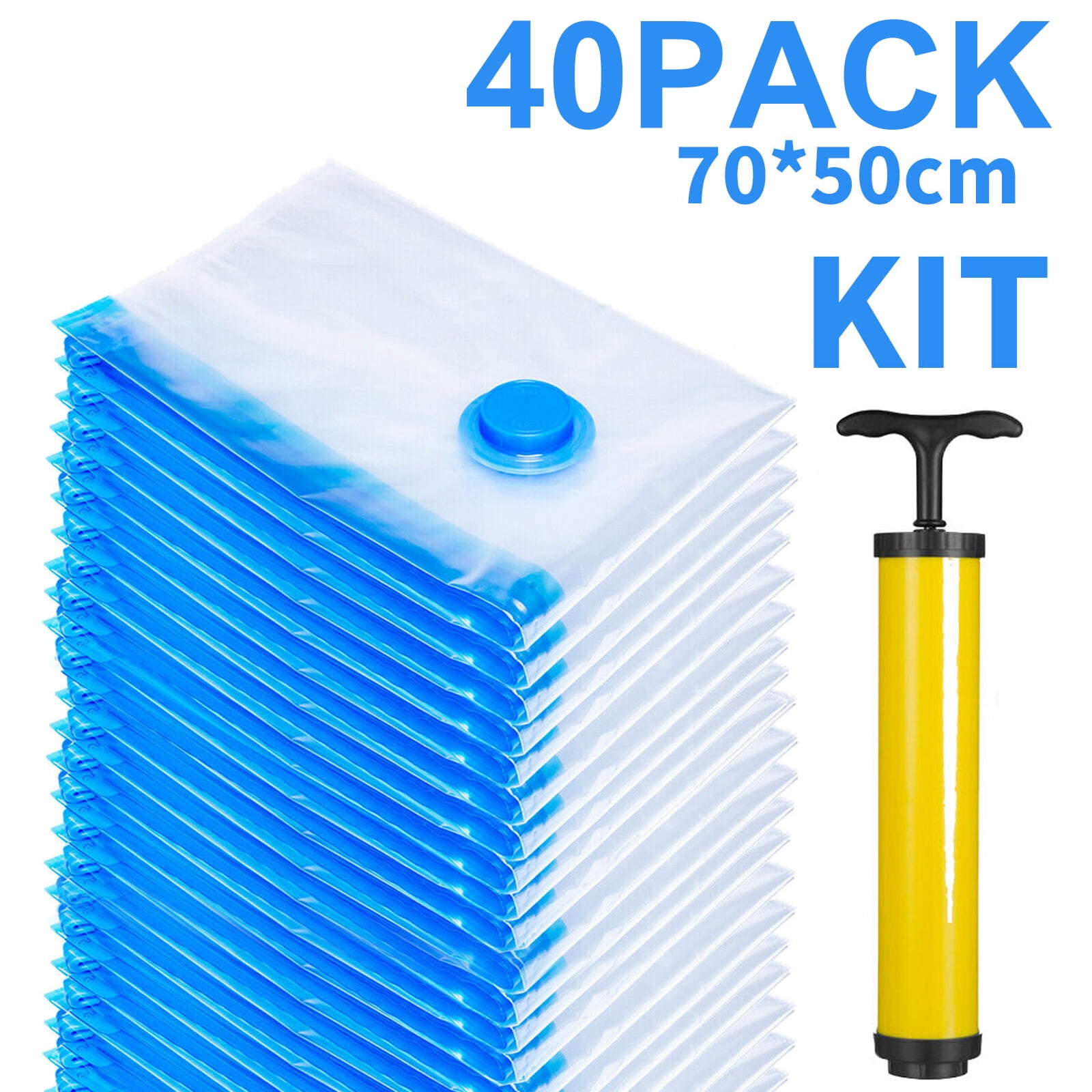 Airkoul 40 Pack Vacuum Storage Bags,Travel Space Saver Garment Seal ...