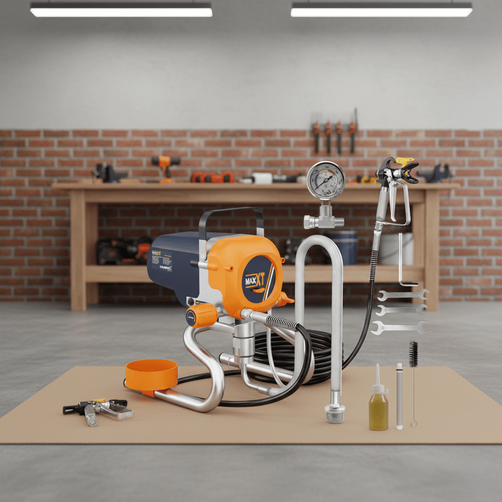 Airless Paint Sprayer, 3300PSI High-Pressure Spray Gun with Stand, 0 ...