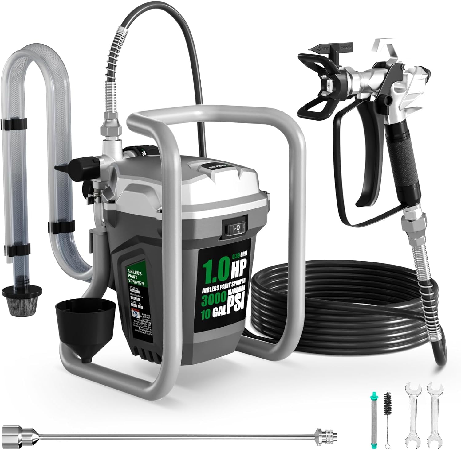 Airless Paint Sprayer, High-Pressure Electric Paint Spray Gun with ...