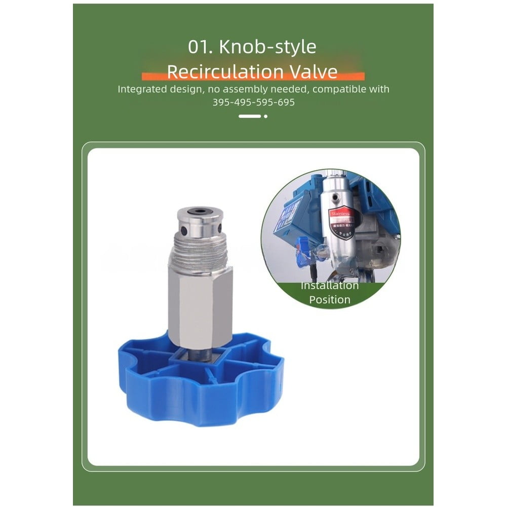 Airless Sprayer Reflux Valve 395 450 495 595 695 Plunger Paint Machine ...