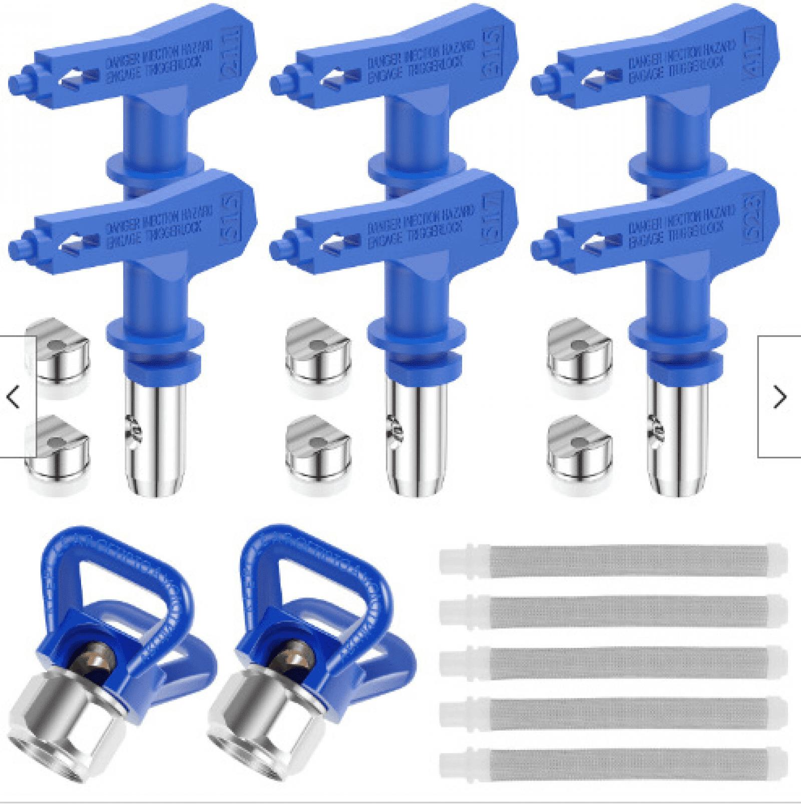 Airless paint gun nozzle set. Spray Tips for Airless Sprayers ...