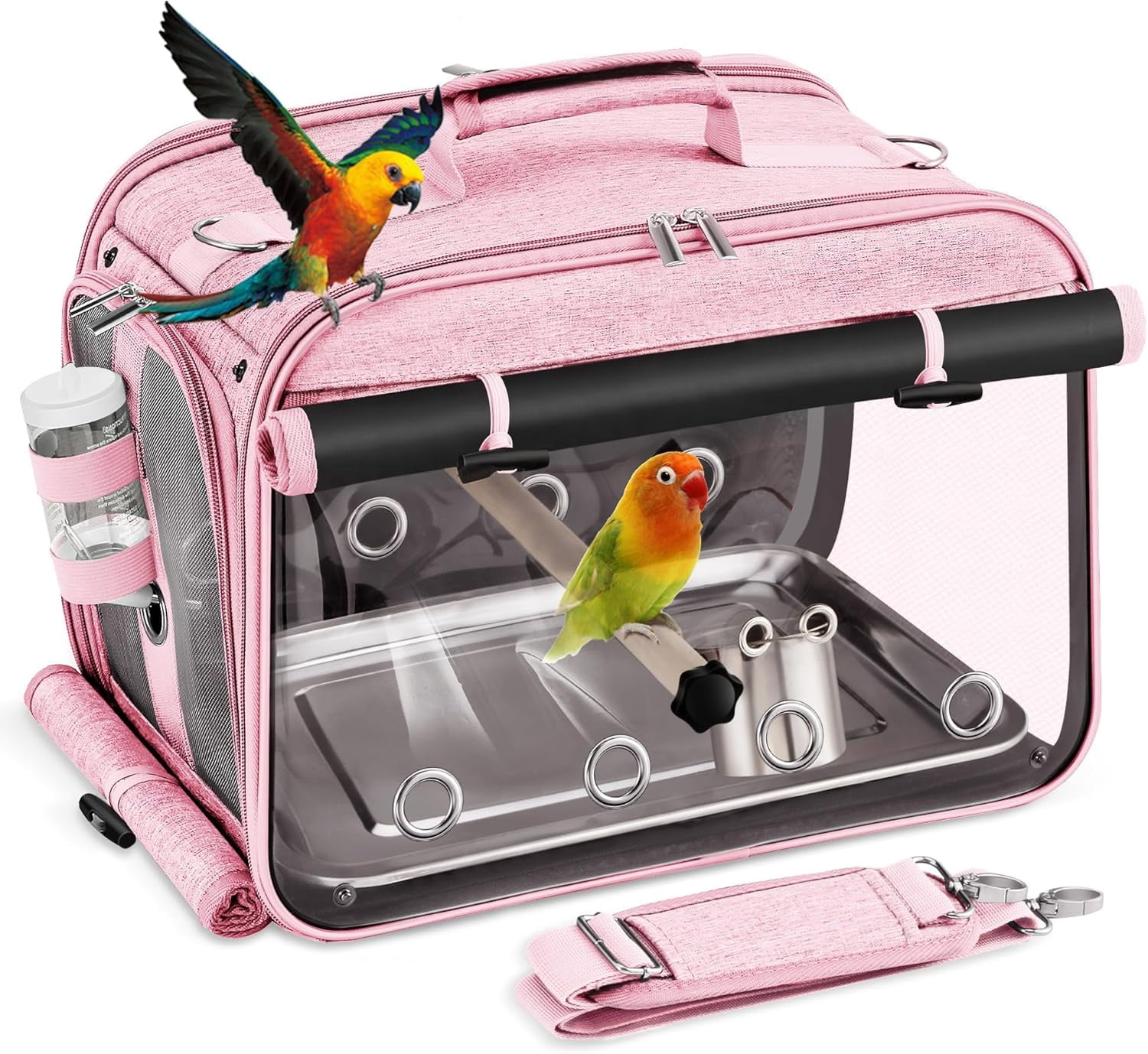 Airline Approved Bird Carrier, Indestructible Stainless Steel Mesh ...