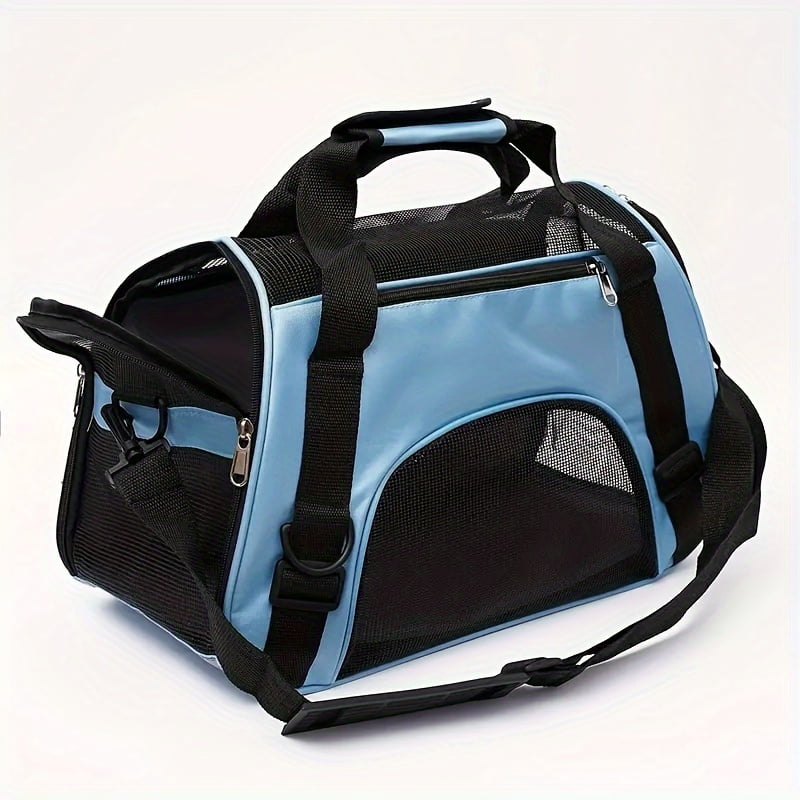 Airline-Approved Foldable Pet Carrier (Purple/Black/Blue) - Heavy-Duty ...