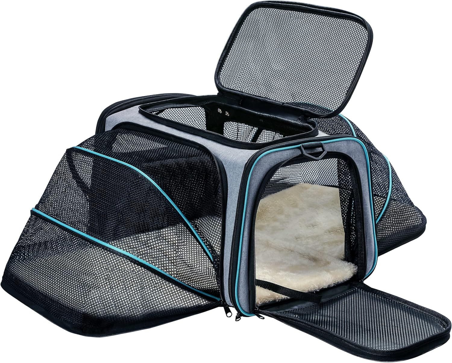 Airline-Approved Pet Carrier, Large Soft-Sided Cat and Dog Carrier with ...