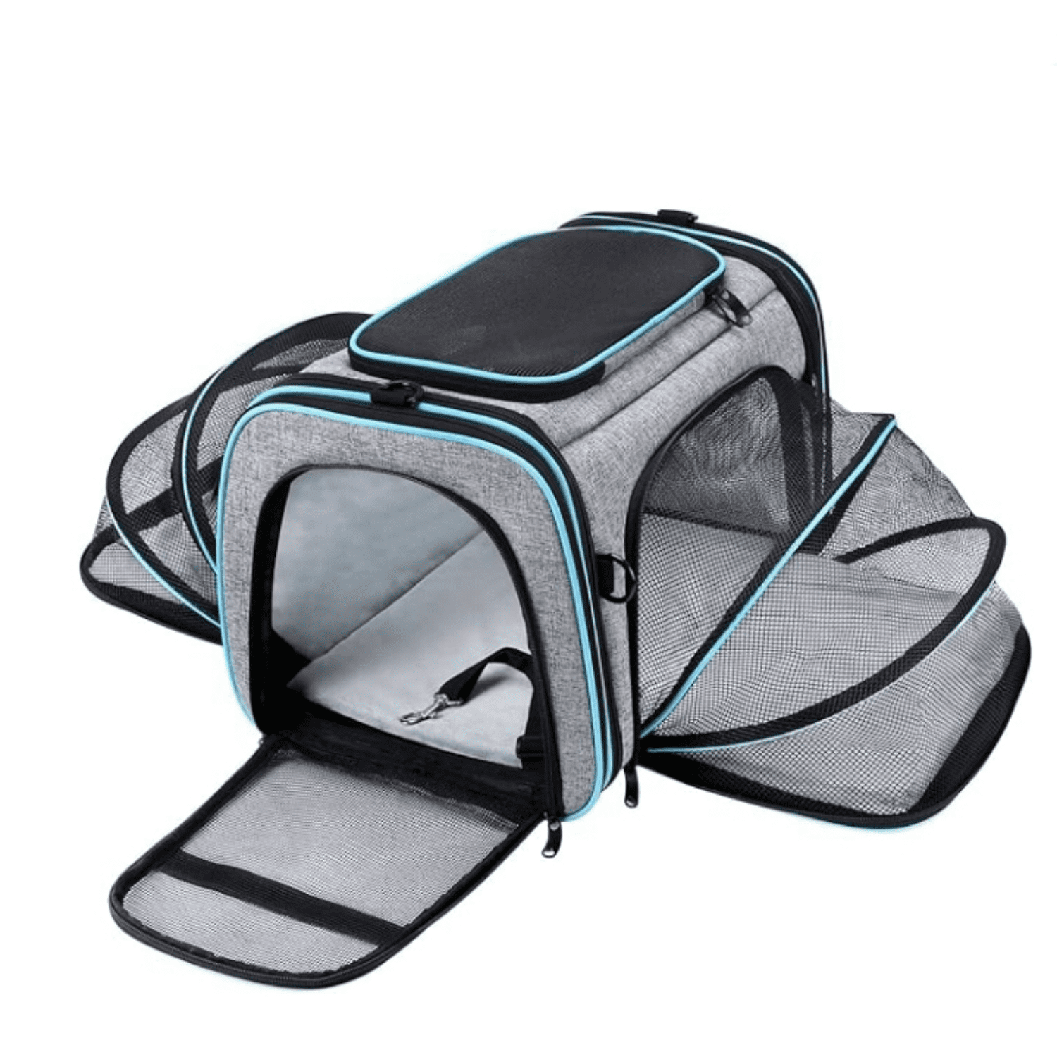 Airline Approved Pet Carrier, Large Soft Sided Pet Travel TSA Carrier 4 ...