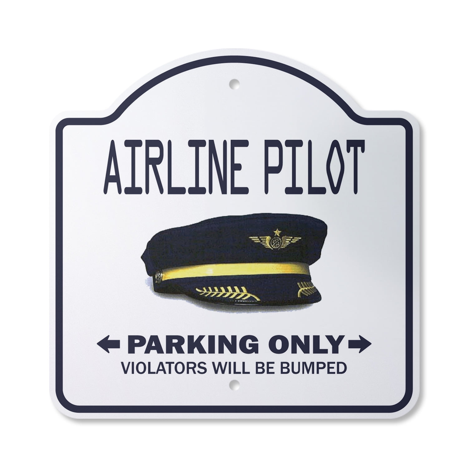 Airline Pilot 12" X 12" Sign | Indoor/Outdoor Plastic | SignMission ...