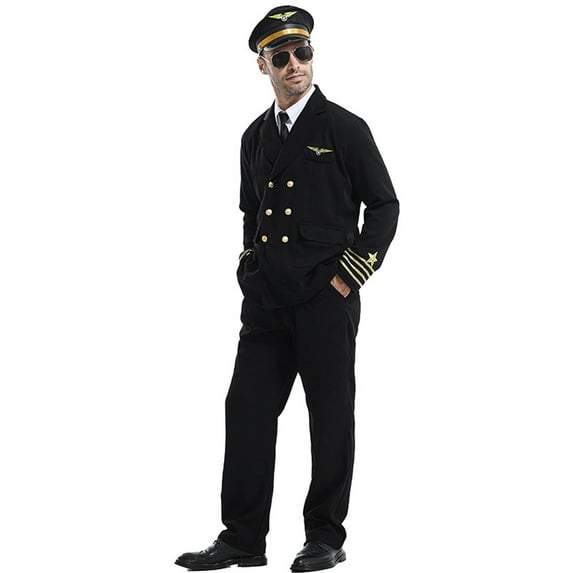 Airline Pilot Captain Outfit Include Jacket Pilot Hat Tie Pants for ...