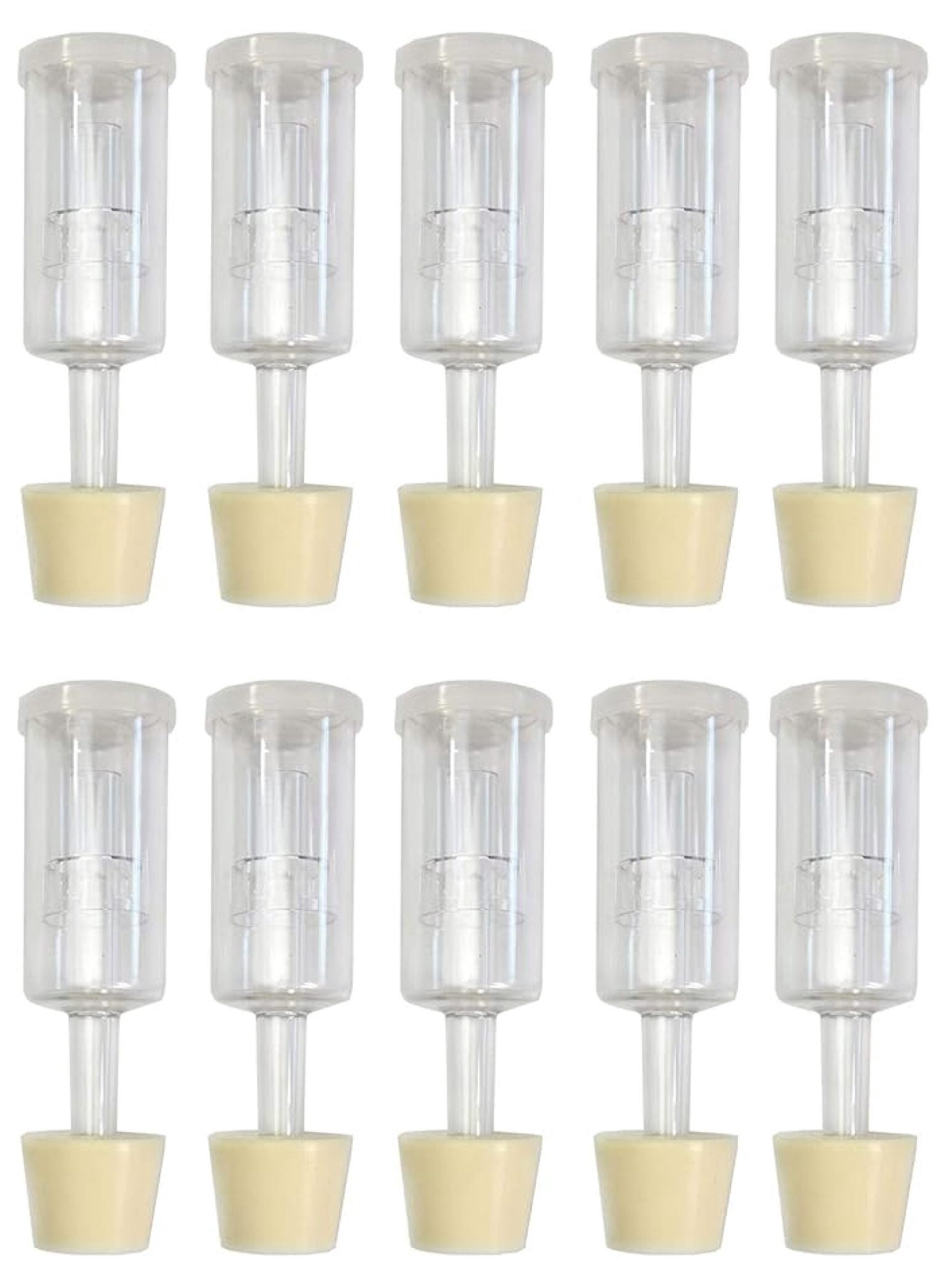 Airlock and Stopper Kit (10 Pack) - 3-Piece Fermentation Airlocks with ...