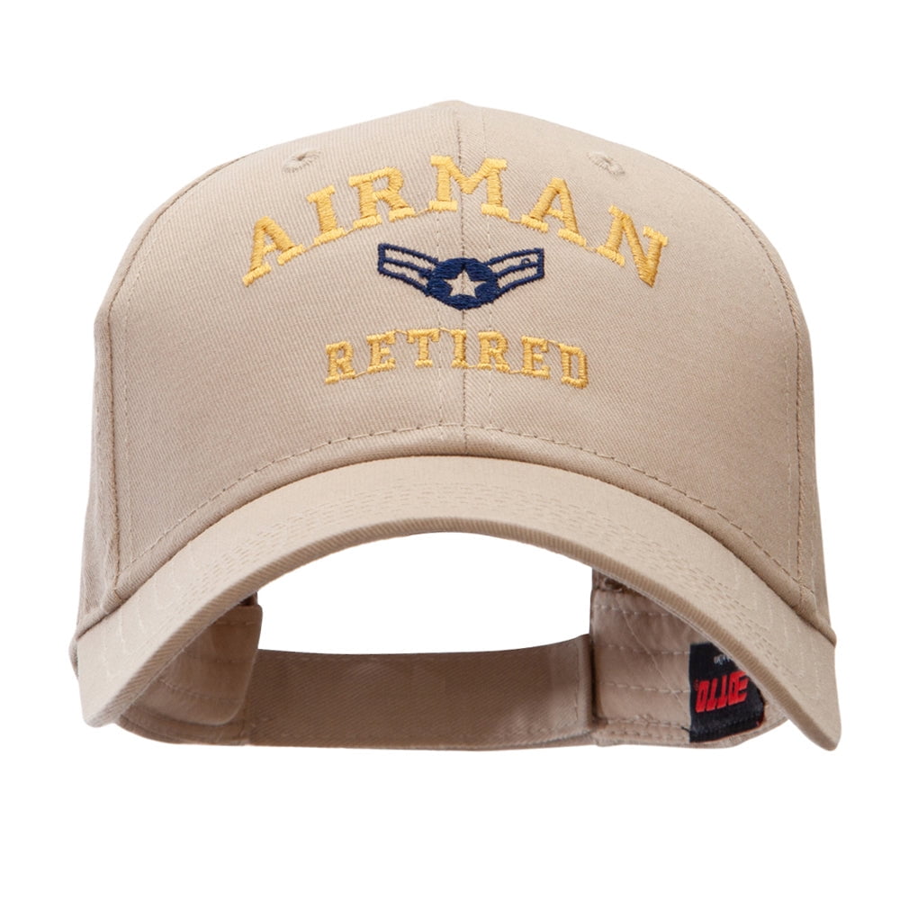Airman Retired Embroidered Solid Cotton Twill Low Profile Strap Cap ...