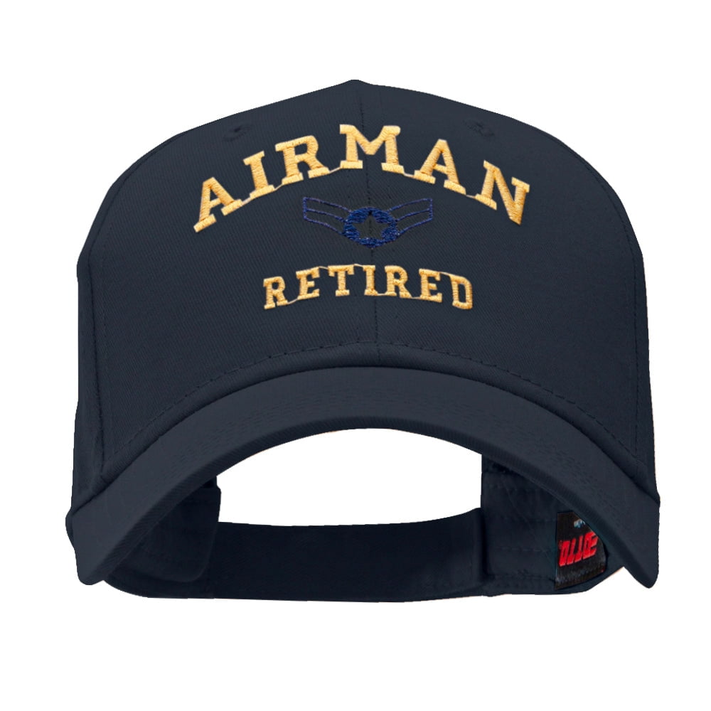 Airman Retired Embroidered Solid Cotton Twill Low Profile Strap Cap ...