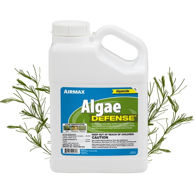 Airmax Algae Defense Pond Algae Killer, Clear Water, Fish & Plant Safe ...