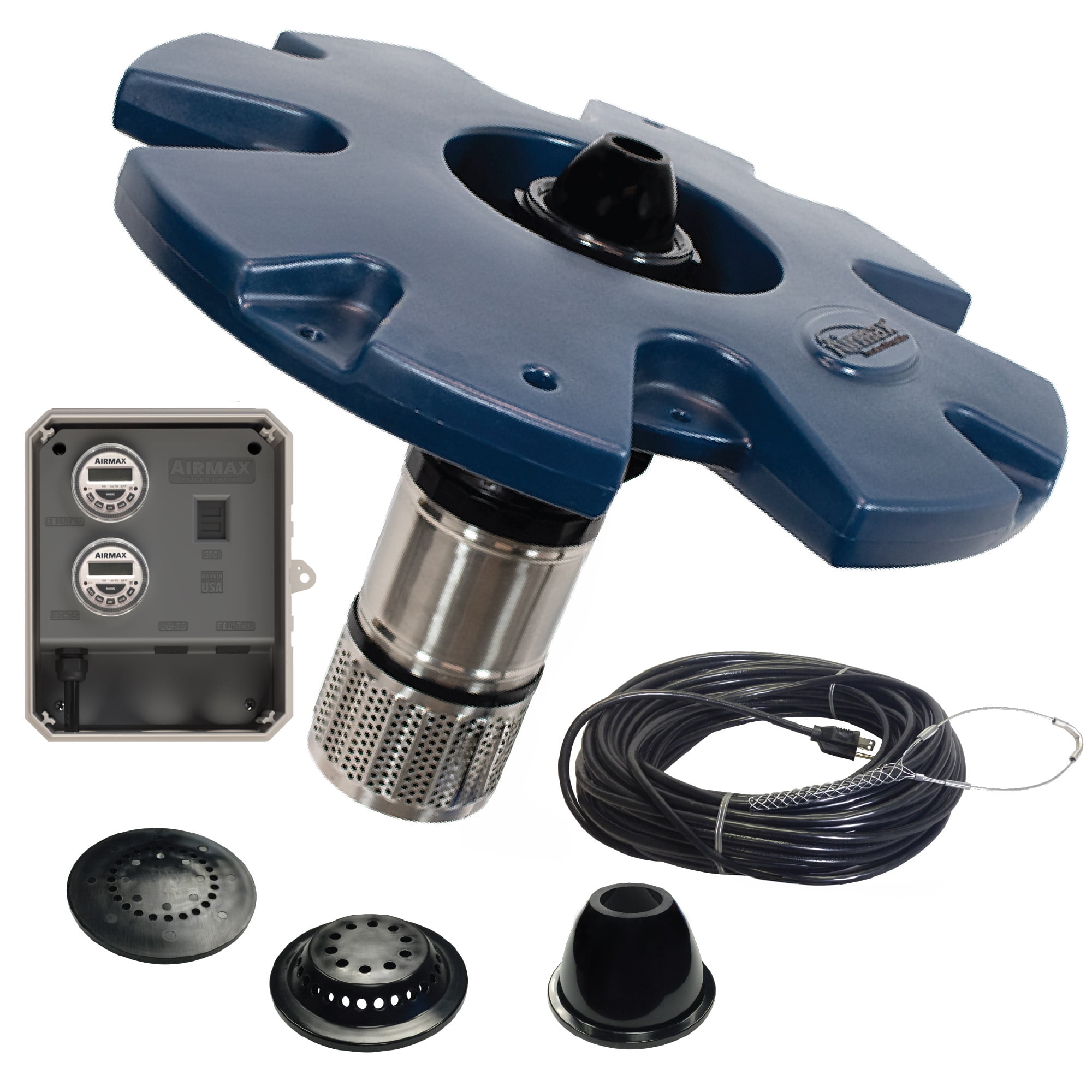 Airmax EcoSeries Floating Pond Fountain, 1/2 HP Oil-Free Motor, 115V ...