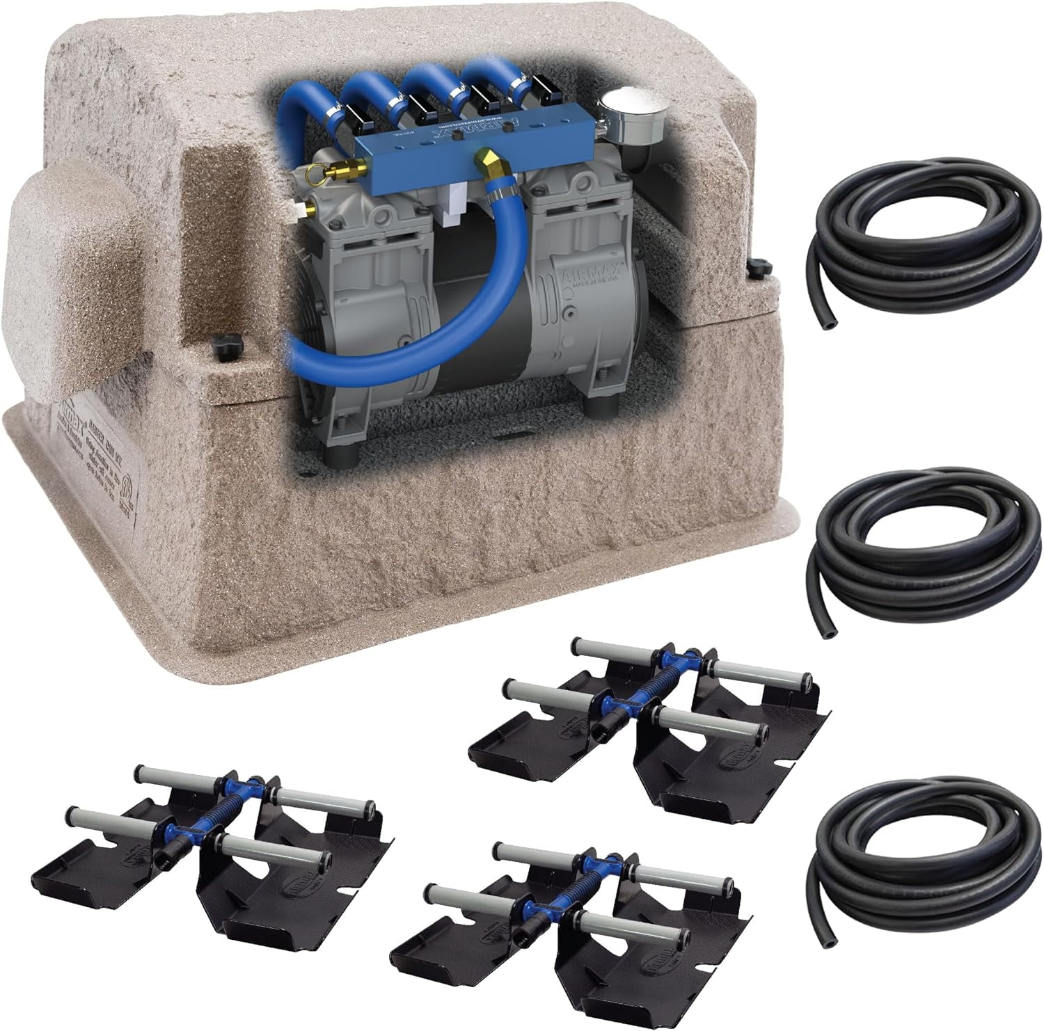Airmax Pond Series Pond & Lake Aeration System, 230V, 300' 3/8' EasySet ...