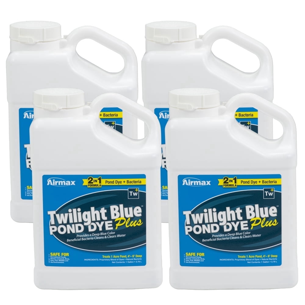 Airmax Pond Dye Plus, Twilight Blue Pond & Lake Colorant with Natural ...