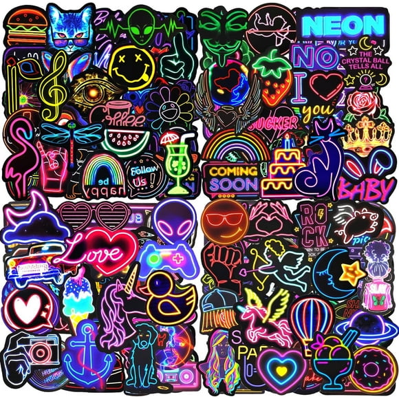 Neon Vinyl Stickers