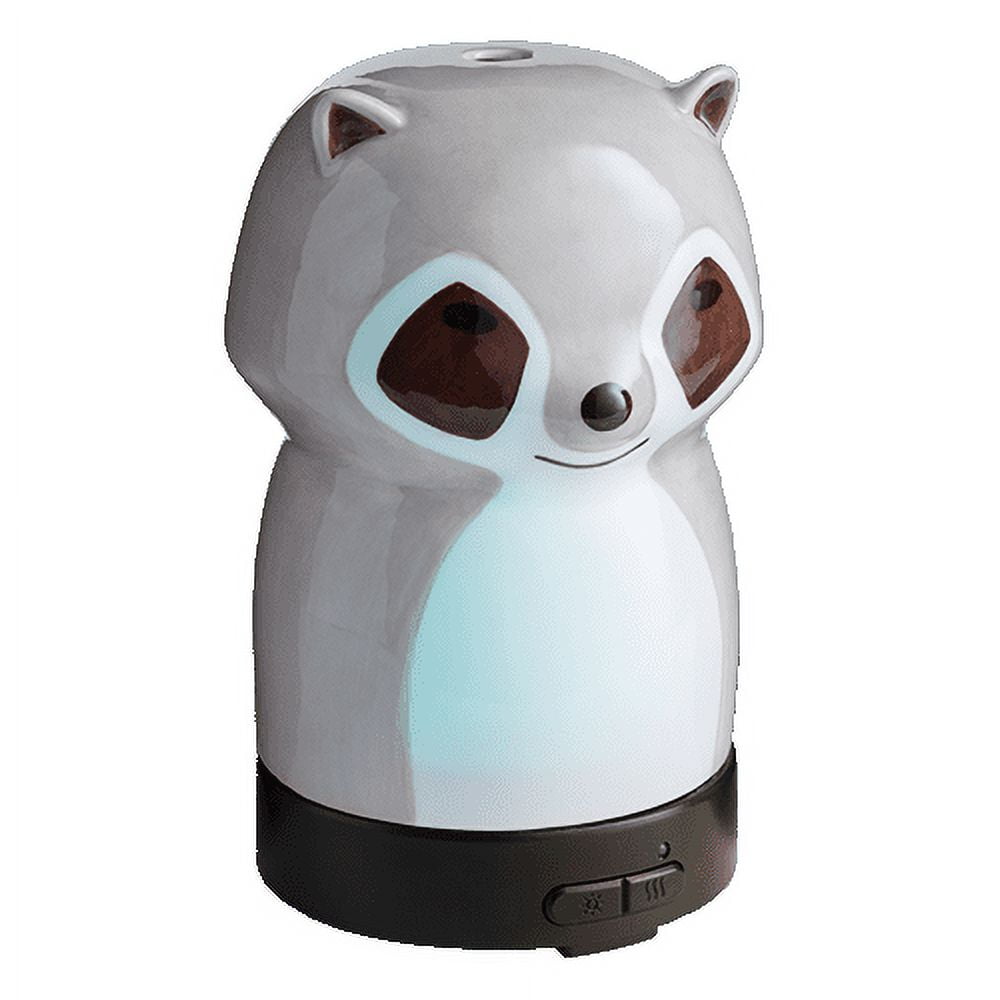 Airome 100 mL Ultrasonic Essential Oil Diffuser for Kids, Racoon, Grey ...