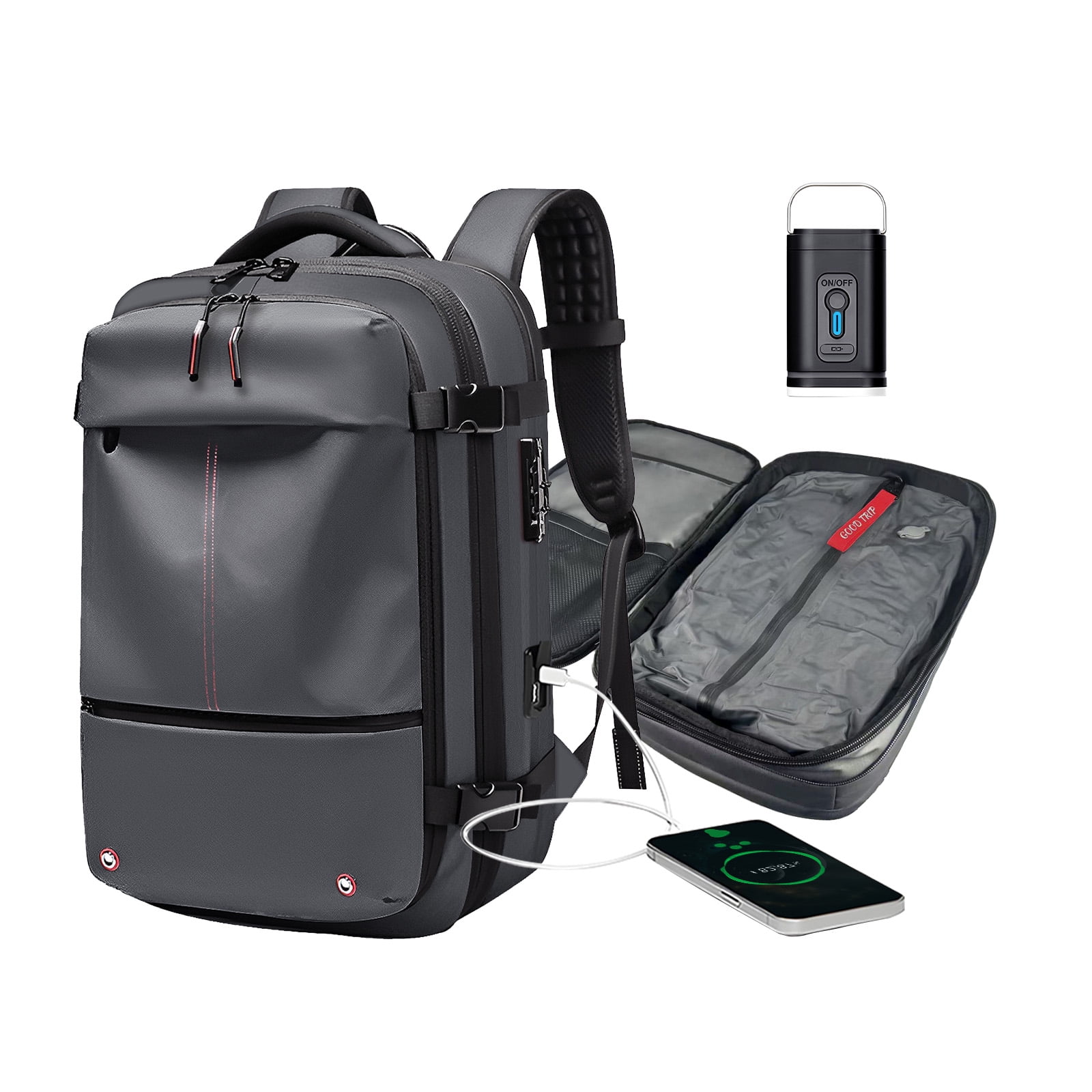 Airpack Backpack with USB Charging Port,Vacpack Backpack with Removable ...