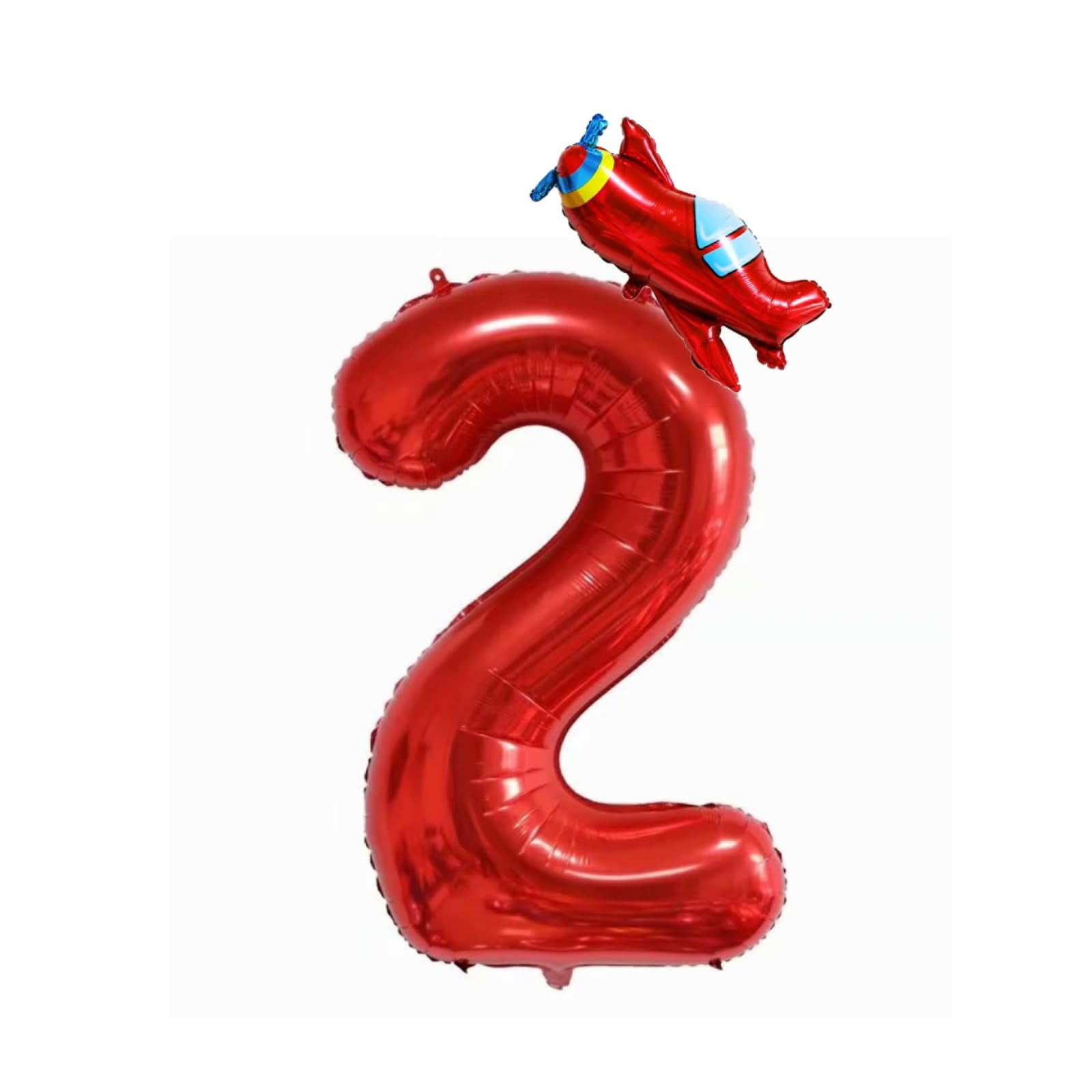 Airplane 2nd BirthdayTRDN Party Decorations Balloons，40inch Red Number ...