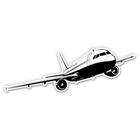 Airplane - 3" Vinyl Sticker - For Car Laptop Water Bottle Phone ...