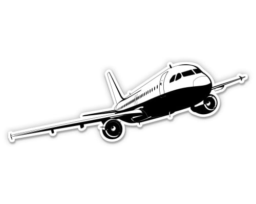 Airplane - 8" Vinyl Sticker - For Car Laptop I-Pad - Waterproof Decal ...