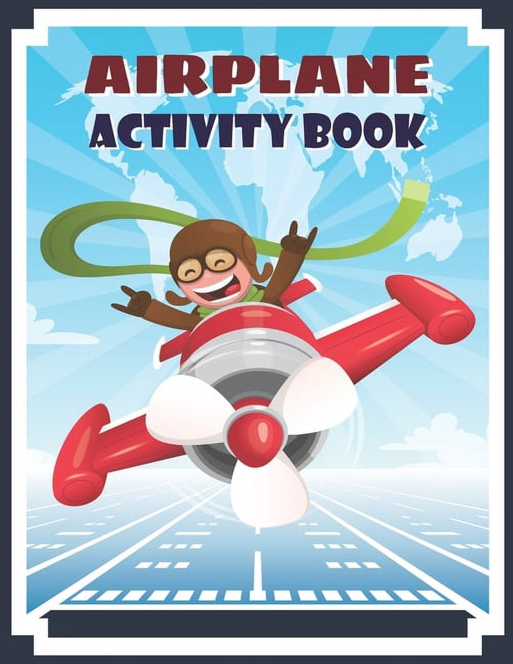 Airplane Activity Book: Airplane Fun Game For Kids Coloring, dot to dot ...