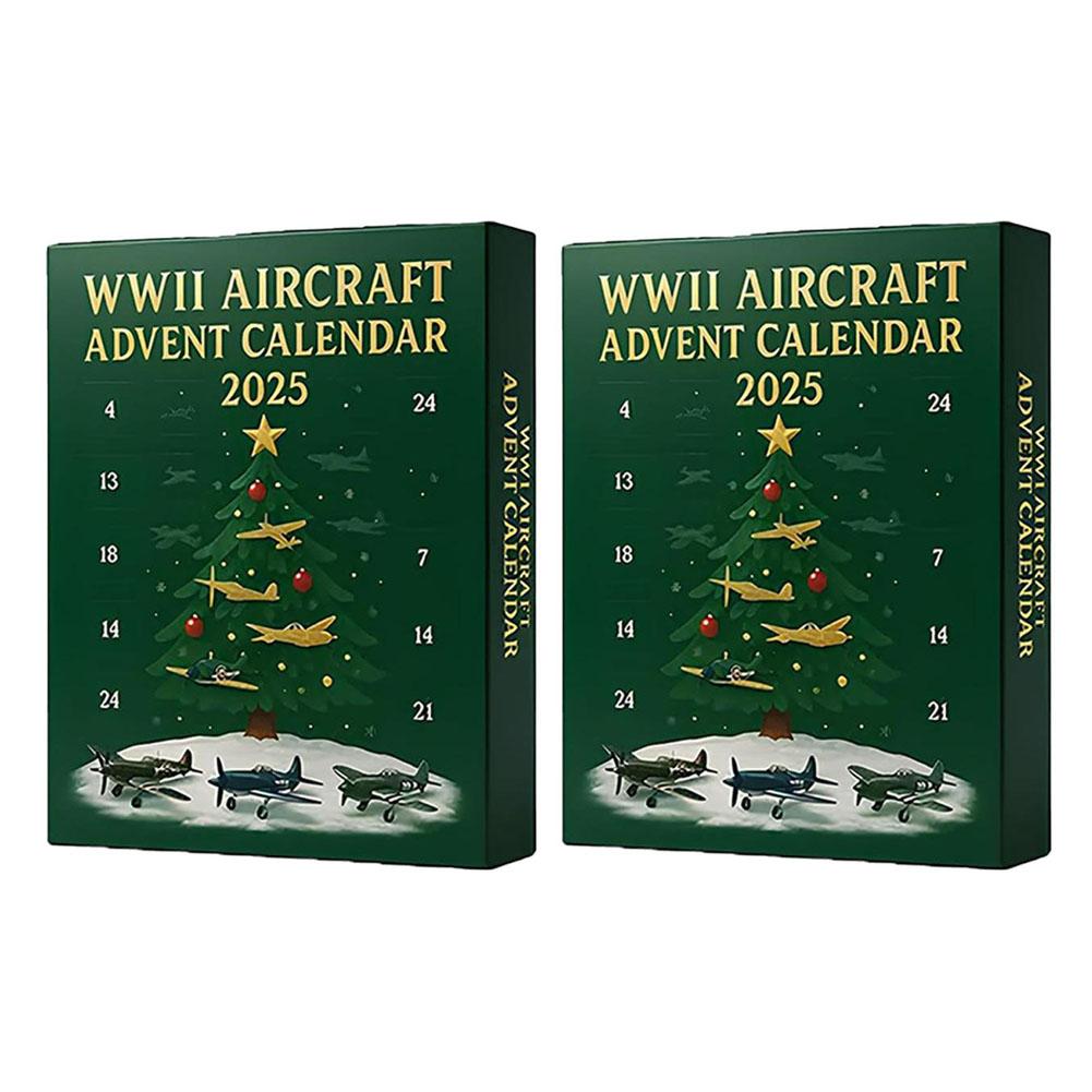 Airplane Advent Calendar 2025, 24 Days 3D WW2 Fighter Jets Ornaments ...