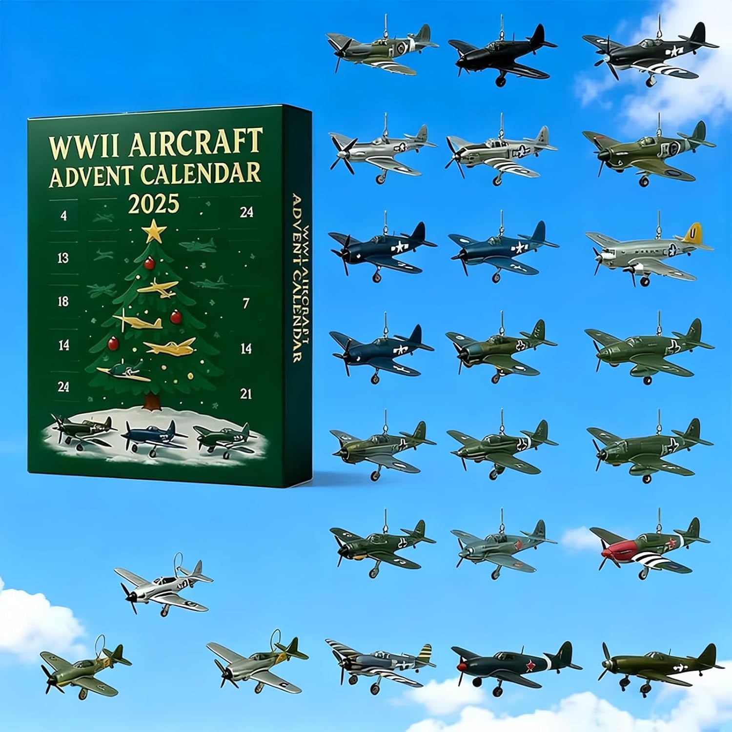 Airplane Advent Calendar 2025, WWII Aircraft Advents Calendar with 24 ...