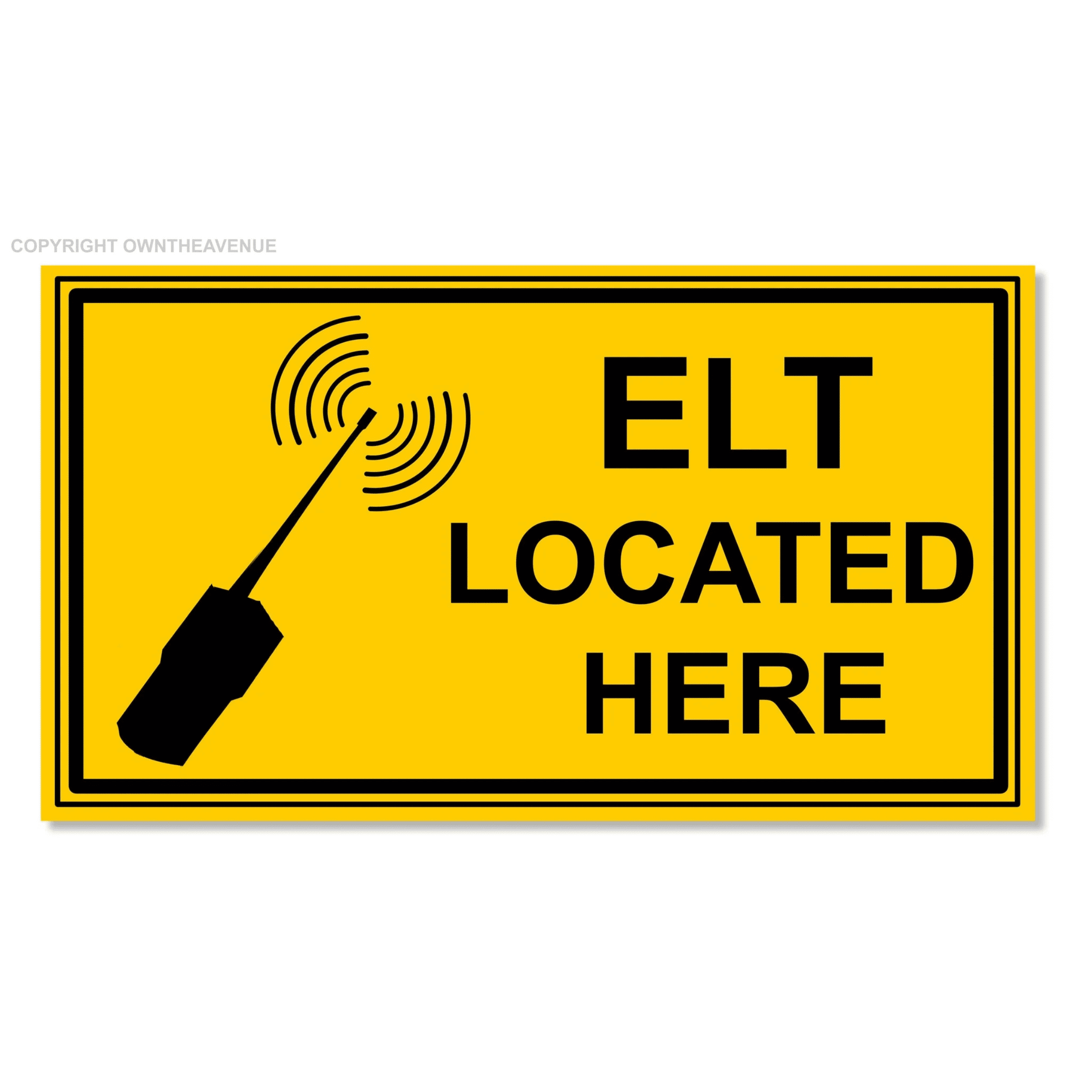 Airplane Aircraft Airport Plane ELT Pilot Located Here Vinyl Sticker ...