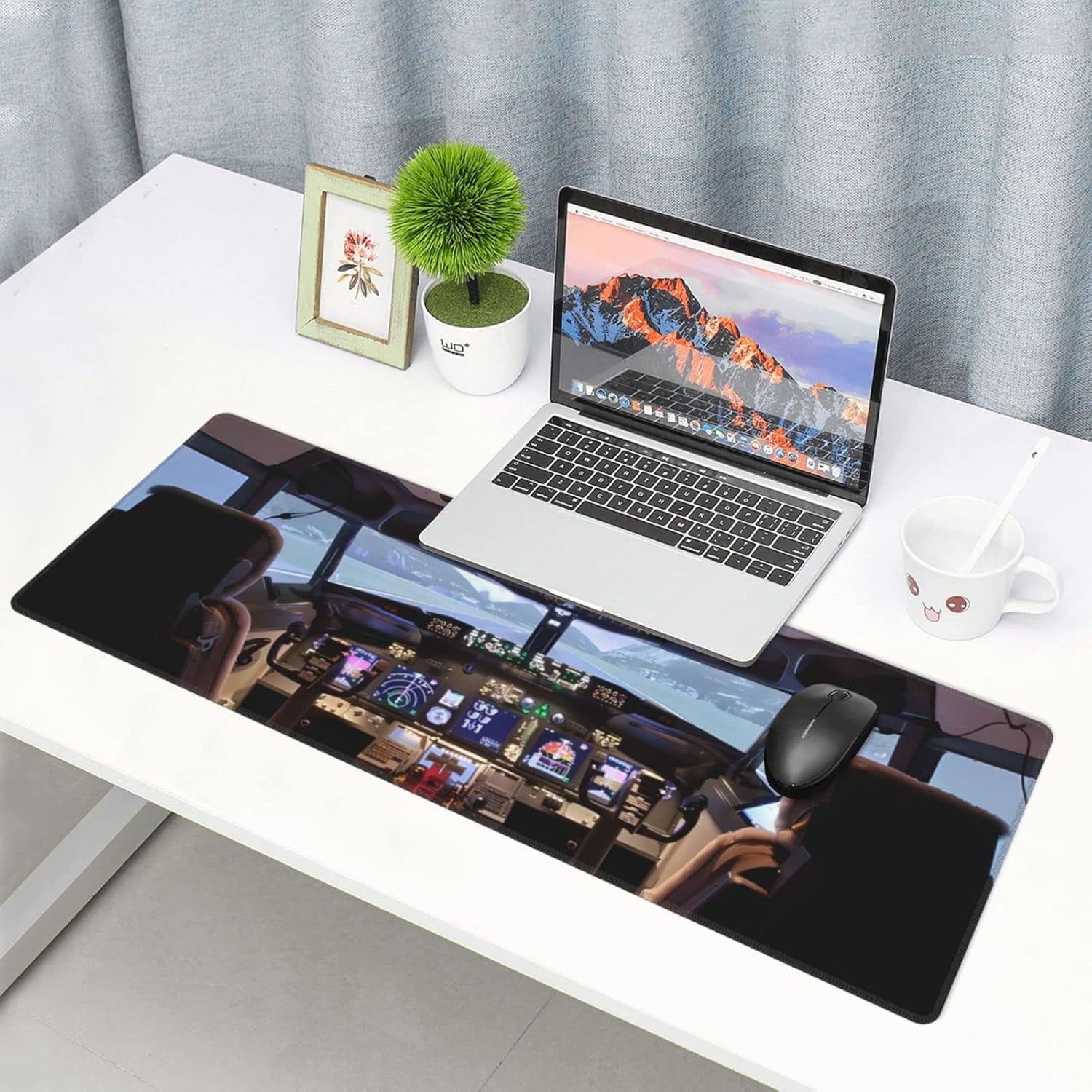 Airplane Aircraft Cockpit Large Mouse Pad, Extended XXL Gaming Mouse ...