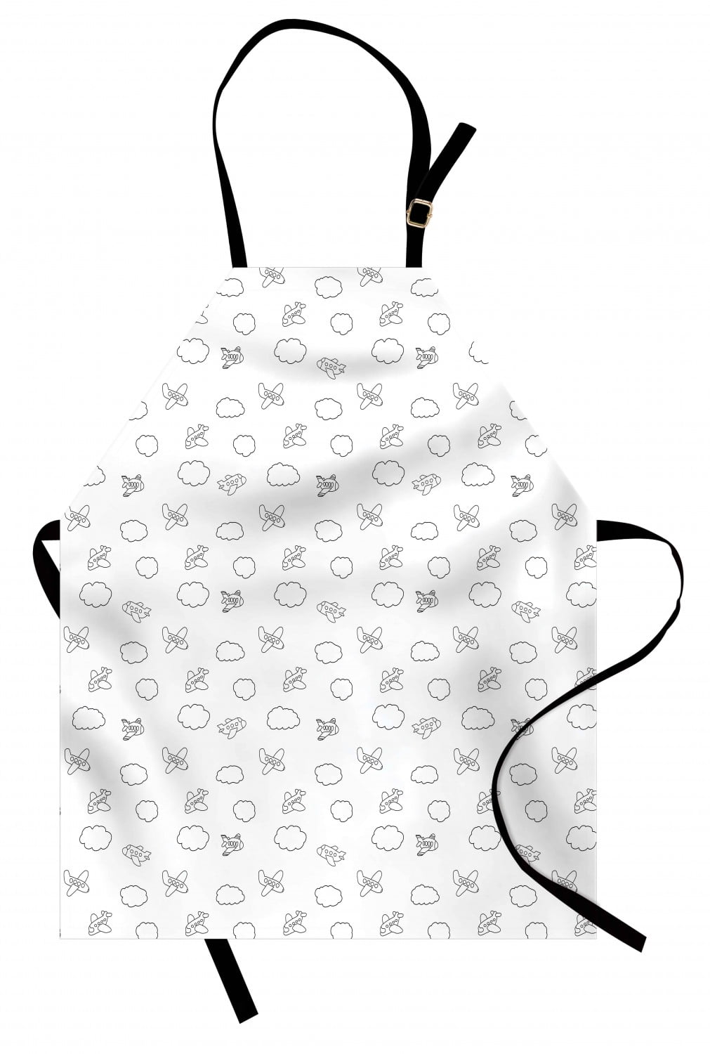 Airplane Apron Childish Boys Pattern with Little Aeroplanes and Puffy ...