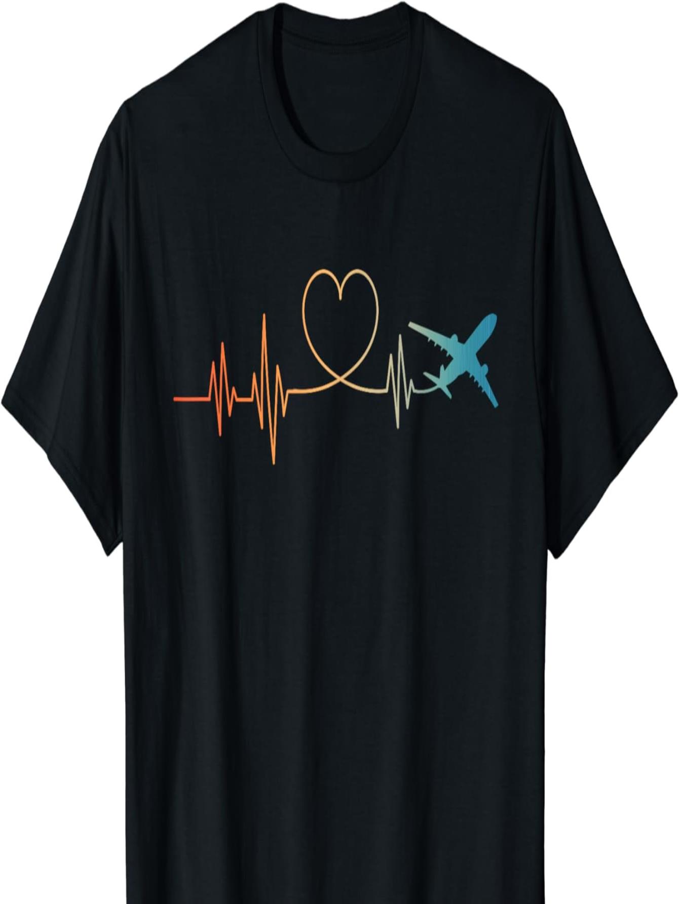 Airplane Art For Men Women Aviation Instructor Airline Pilot T-Shirt ...