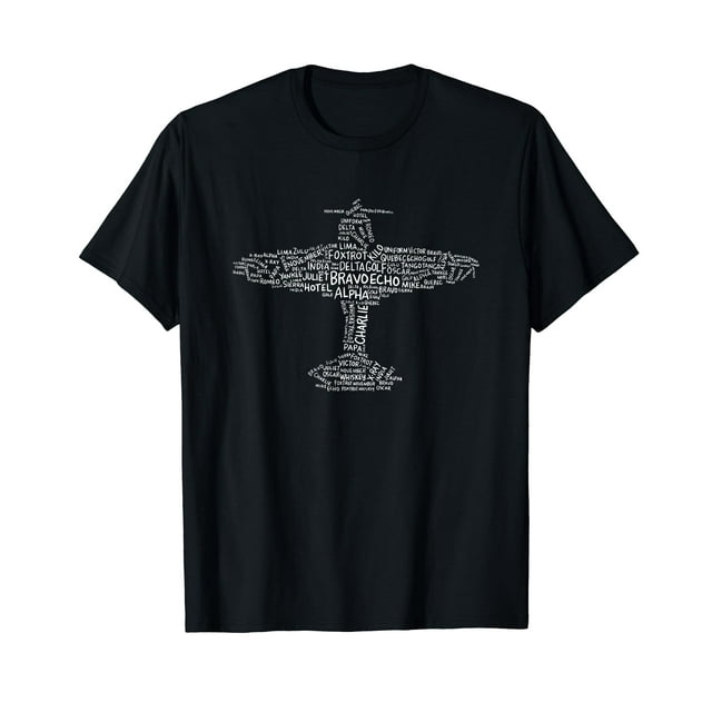 Airplane Aviation Design with Phonetic Alphabet for a Pilot T-Shirt ...