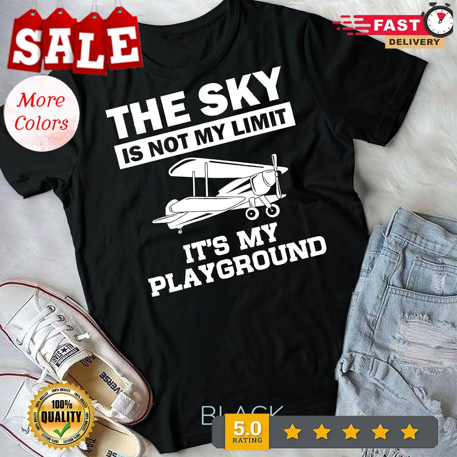 Airplane Aviation Pilot Aircraft Aeroplane Men Women Unisex T-Shirt ...