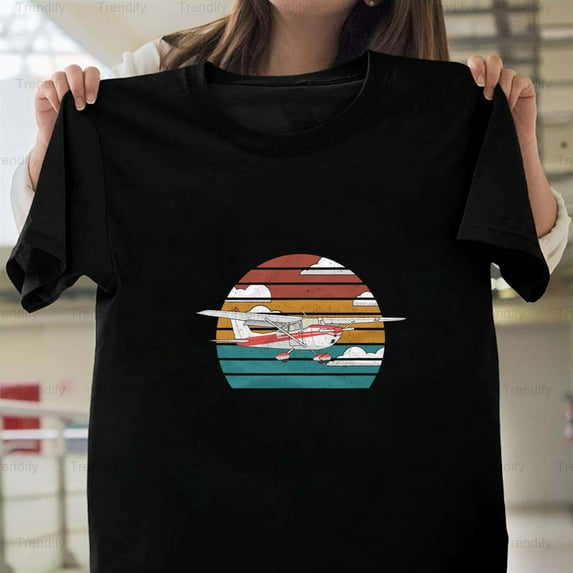 Airplane Aviation Pilot Retro Vintage Style Themed Graphic H12766 T ...