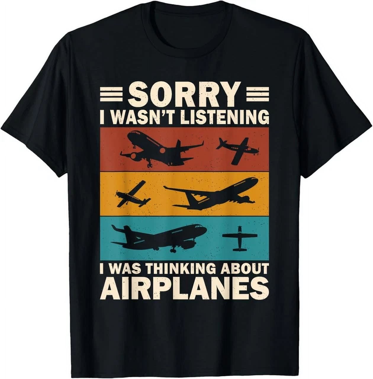 Airplane Aviation Shirt For Boys Men Funny Vintage Pilot T-Shirt Unisex ...