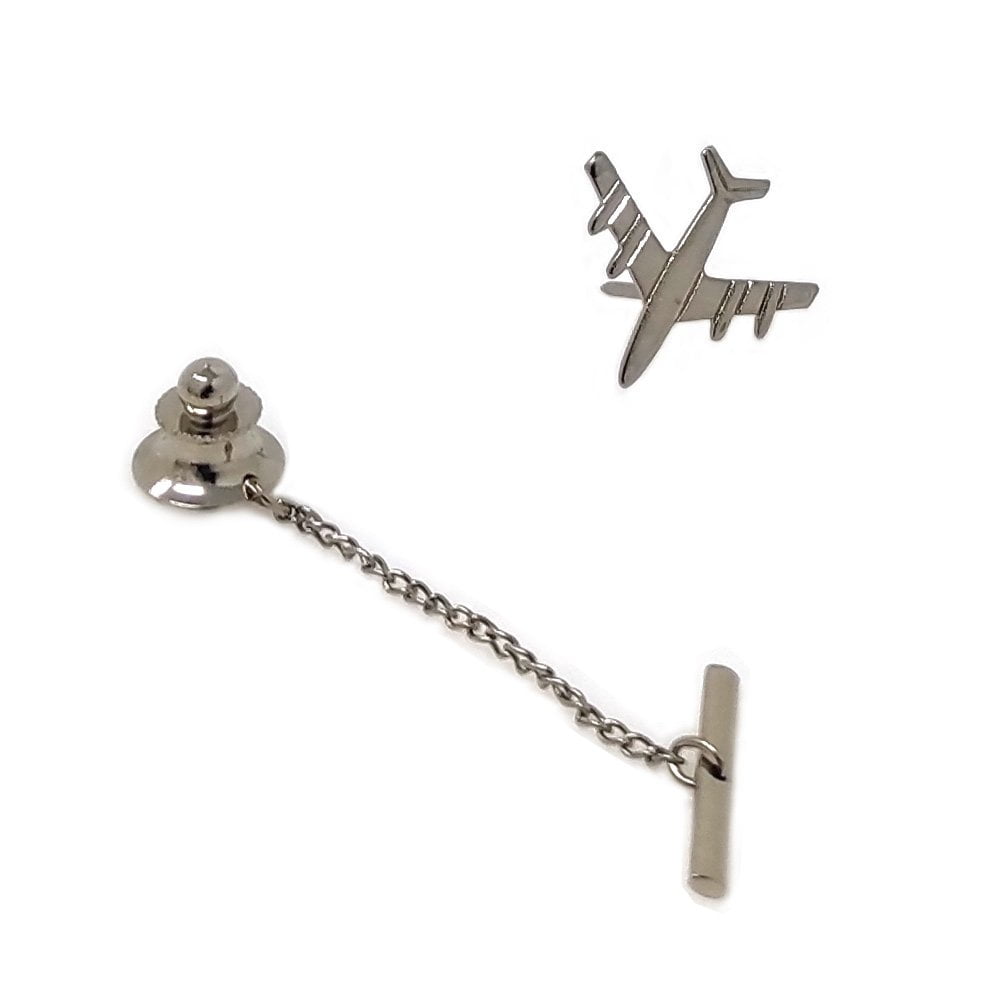 Airplane Aviation Ties Tack - Silver - Walmart.com