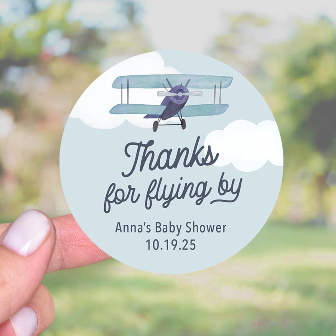 Airplane Baby Shower Favors Up Away Airplane Theme Baby Shower Vintage ...