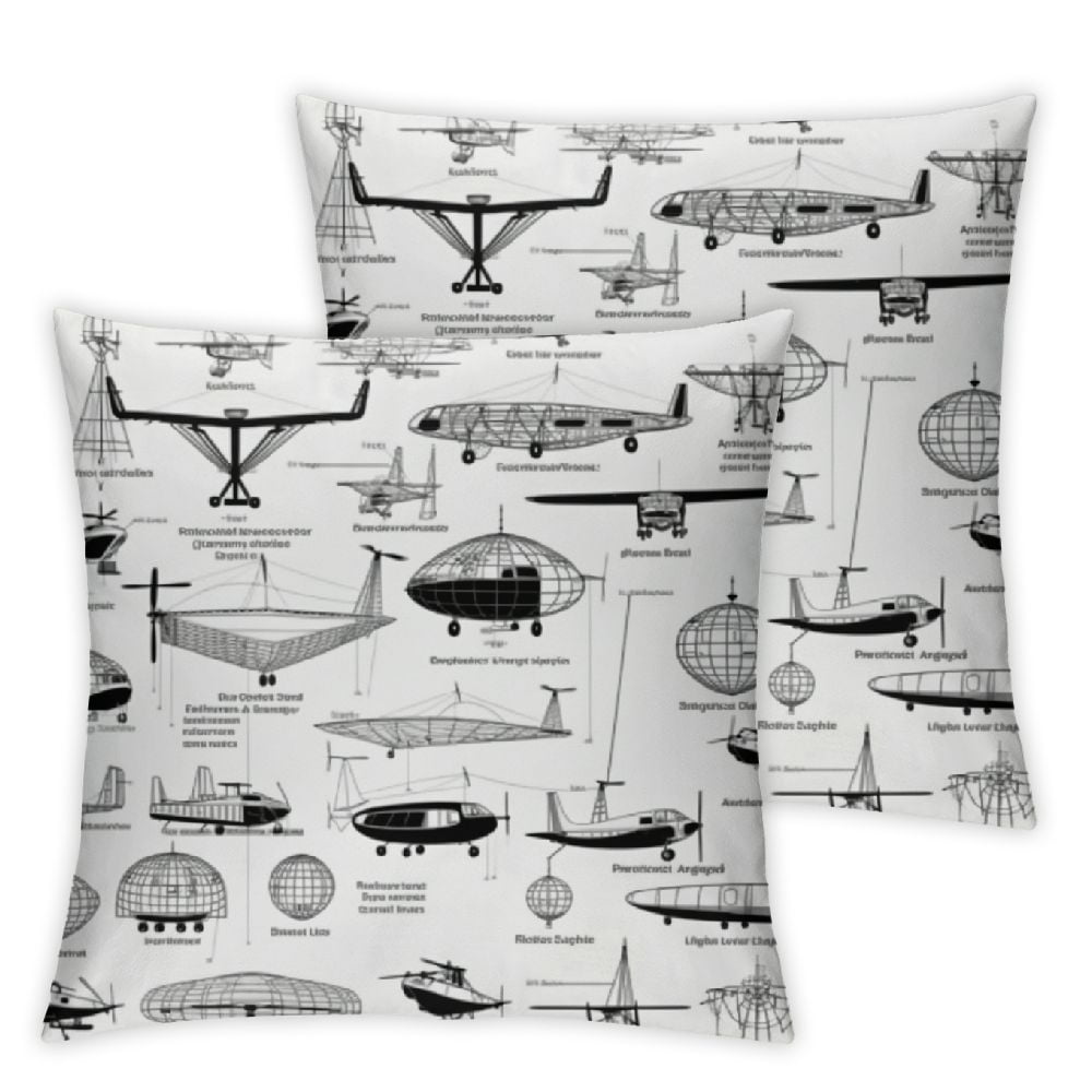 Airplane Bed Sheets Twin,Black White Airplanes Bedding Set Space Rocket ...