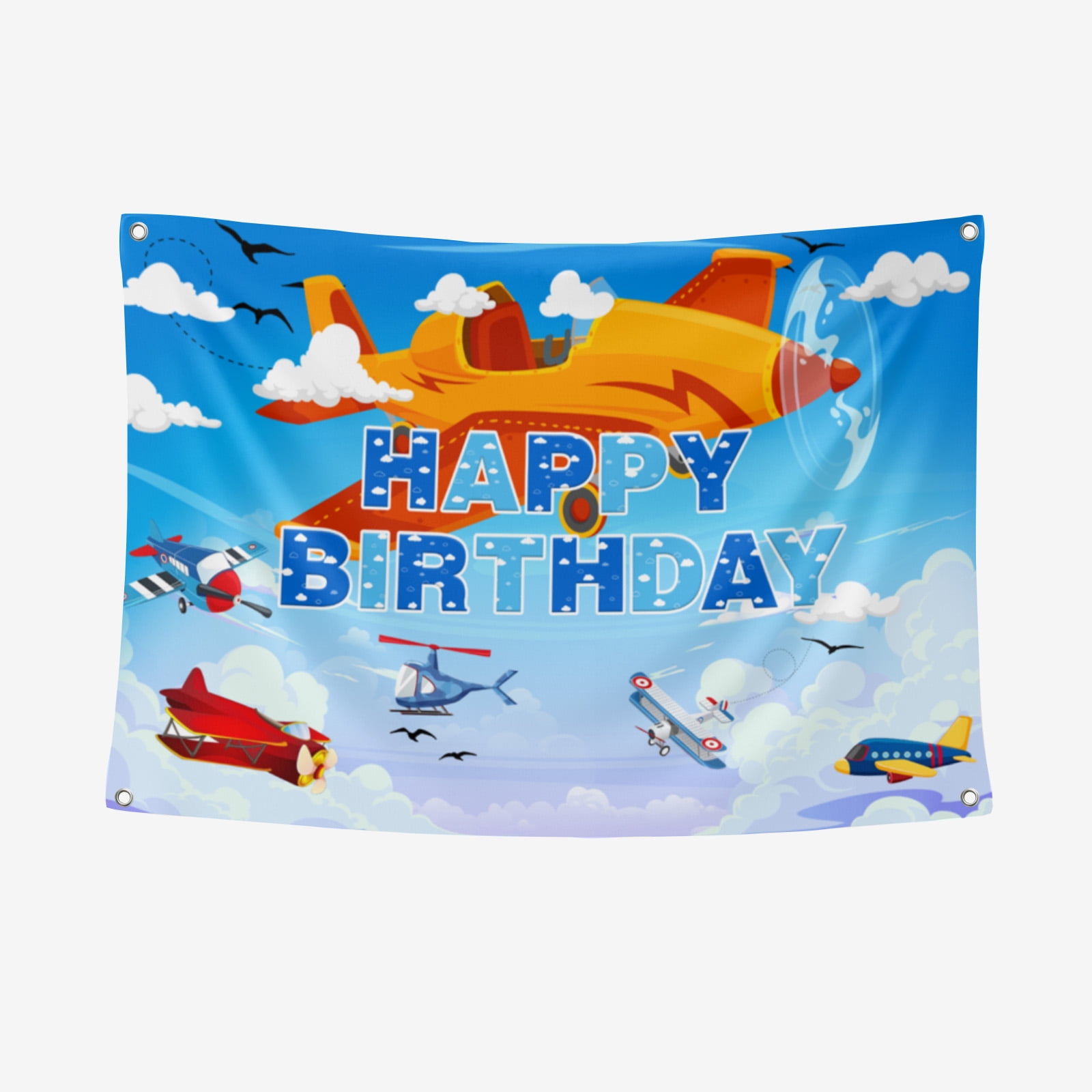 Airplane Birthday Backdrop Airplane Birthday Decoration Banner for Kids ...