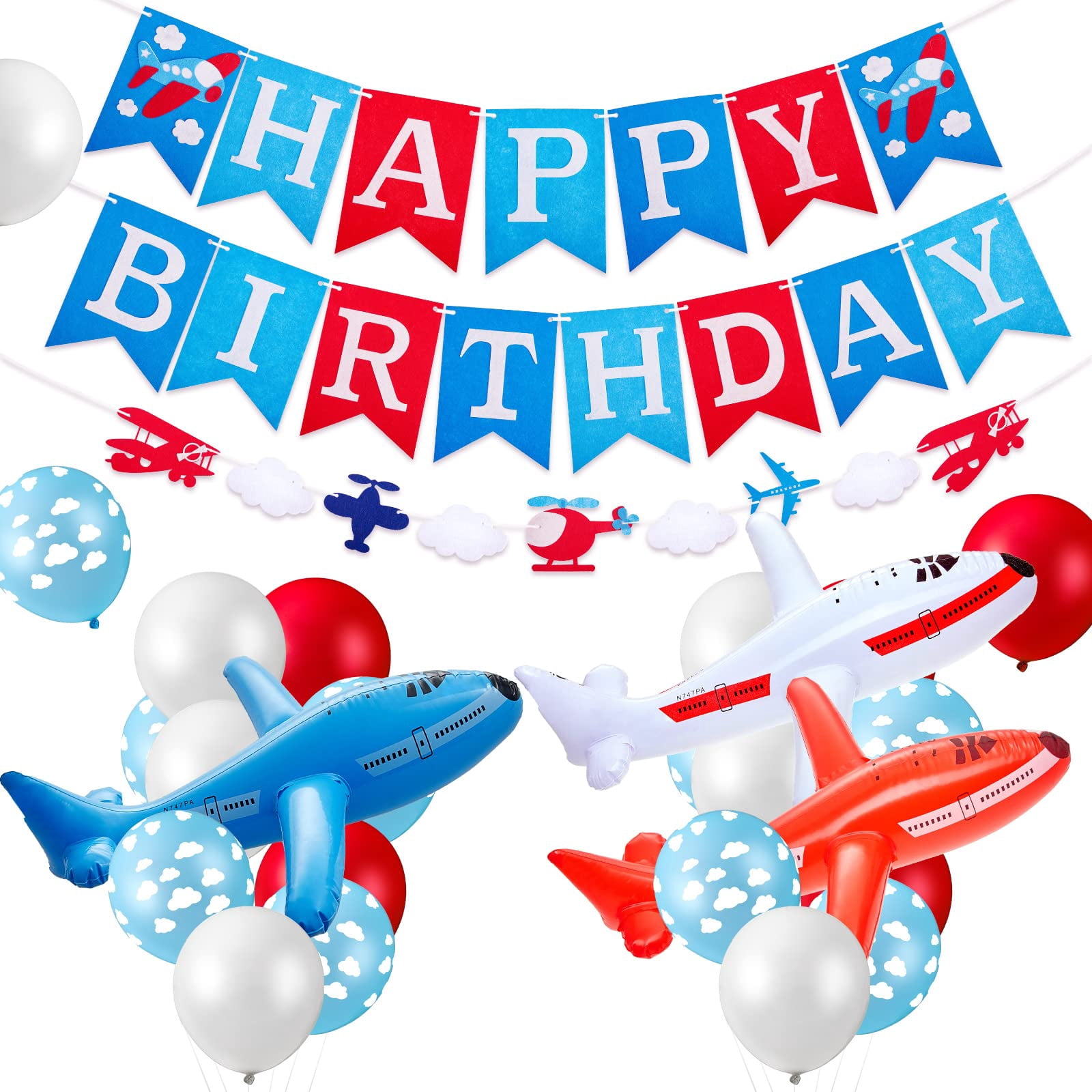 Airplane Birthday Party Supplies 56 Pieces Airplane Themed Party ...
