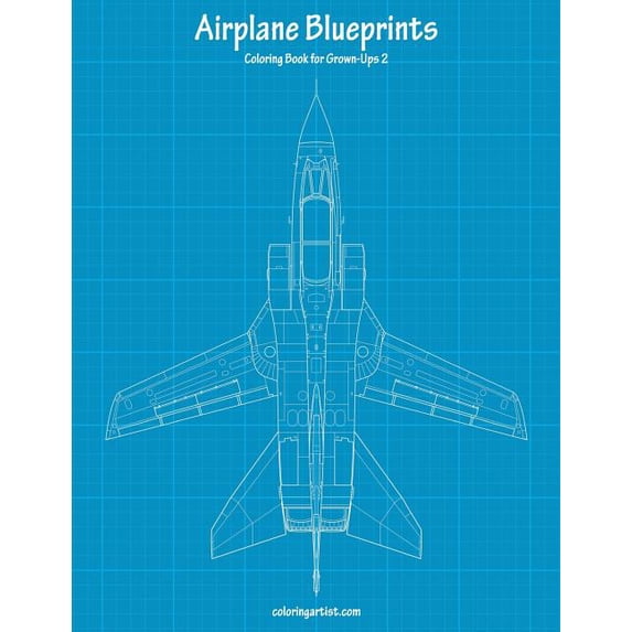 Airplane Blueprints Airplane Blueprints Coloring Book for Grown-Ups 2 ...
