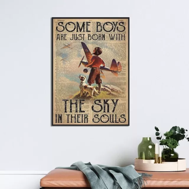 Airplane Boy Nursery Print, Some Boy Are Just Born With The Sky In ...